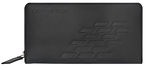 Mercedes AMG original women's wallet 20x10cm black cowhide leather Rdif ...