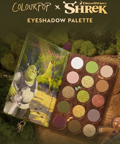 Colourpop X Shrek Eyeshadow Palette 15pan 🐸🌿💚 Preorder | eBay
