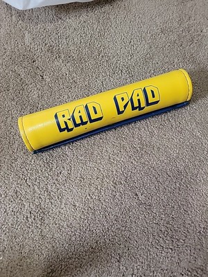 NOS Rad Pad vinyl snap handle bar bmx bike pad blue yellow 2 tone | eBay
