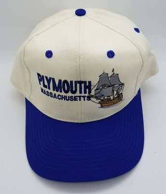 Plymouth Massachusetts Embroidered Snapback Baseball Hat Cap Two Tone ...