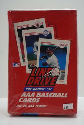 1991 Line Drive Pre-Rookie AAA Baseball Cards Factory Sealed Box 36 ...
