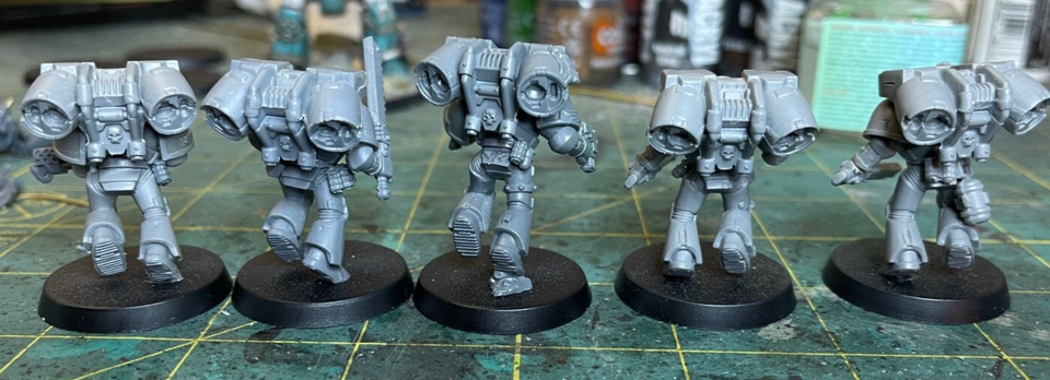 Warhammer 40K Space Marine First Born Assault squad (5) jump packs ...