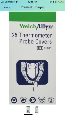 Welch Allyn Hillrom Probe Covers SureTemp 690, 692 Thermometer 250/Box ...
