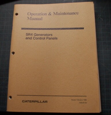 CATERPILLAR SR4 GENERATOR CONTROL PANEL Operator Operation Maintenance ...
