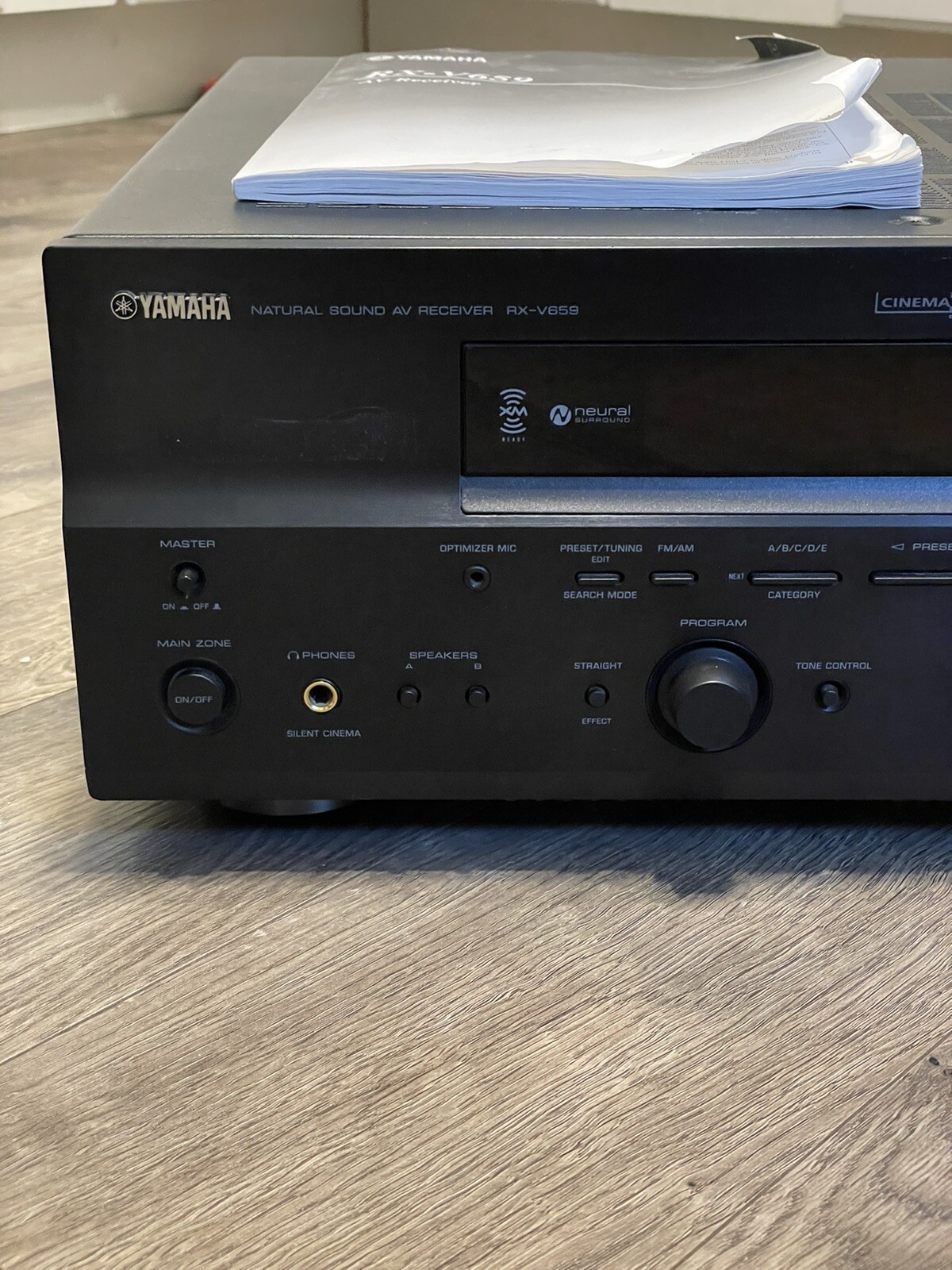 Yamaha Model RX-V659 Natural Sound AV Receiver 400 Watt 60 Hz COMPLETE ...