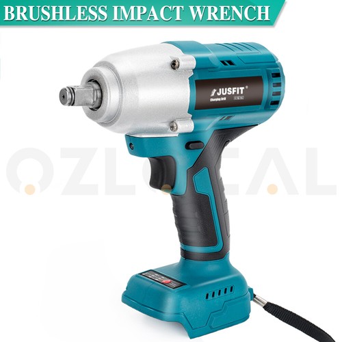 1500NM Brushless Cordless 1/2'' Impact Wrench Rattle Gun For Makita 18V ...