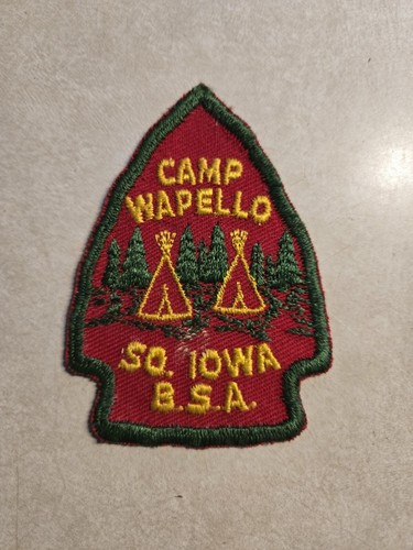 Camp Wapello Boy Scout Patch, Arrowhead Shapes, Southern Iowa, B.S.A ...
