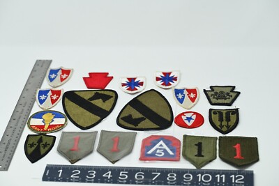 Lot Of 18 Various Military Patches Army ROTC Calvary Infantry Vintage ...
