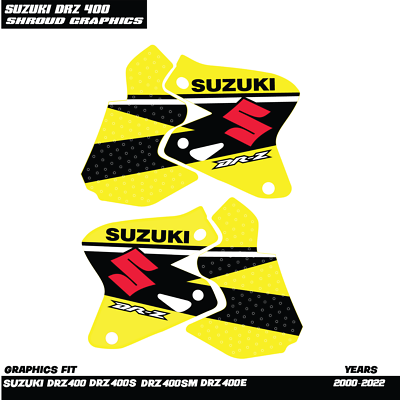 SUZUKI DRZ400 Drz400s Graphics Decals Drz400sm drz400e Laminated Thick ...