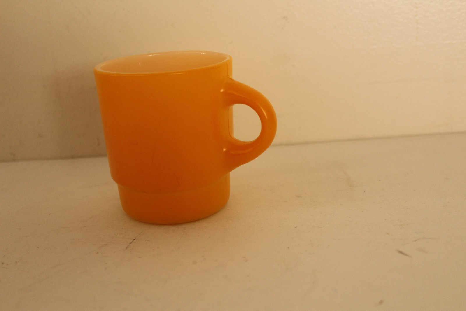 Fire King Yellow/Orange Stacking Coffee Cup/Mug | eBay