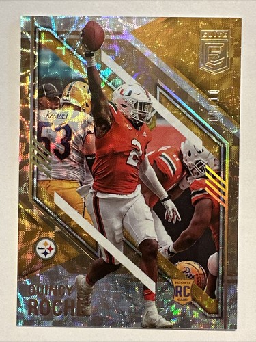 2021 PANINI DONRUSS ELITE FOOTBALL #165 QUINCY ROCHE GOLD 8/10 ROOKIE ...