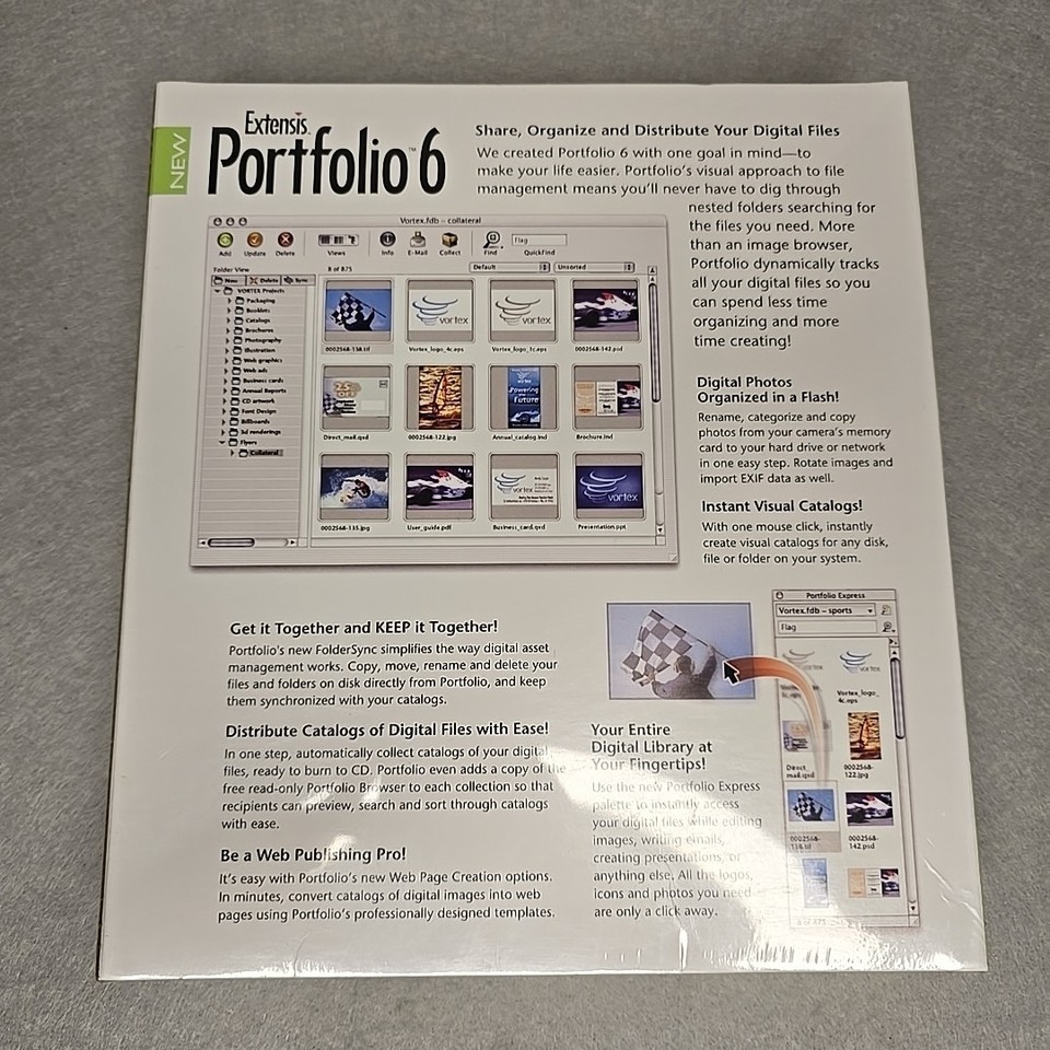 Extensis Portfolio 6 MAC/PC CD digital asset management photo library ...