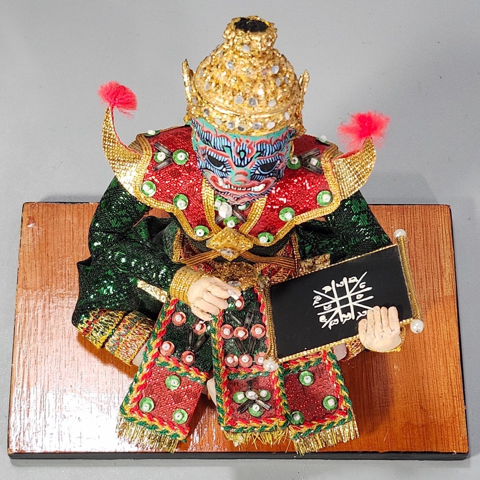 Thai Tosakanth Figurine Hindu Yaksha Demon Warrior Ravana Ramakien Khon ...