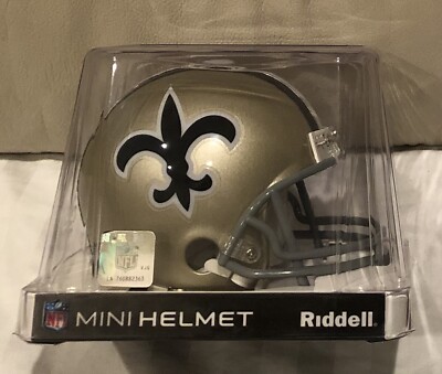 New Orleans Saints Mini Helmet VSR4 THROWBACK 67-75 NFL Riddell NEW IN ...