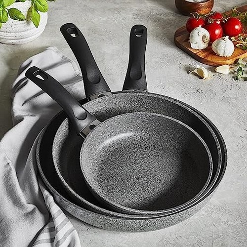 Parma Forged Aluminum 3-pc Nonstick Fry Pan Set, Made in Italy, 8", 10 ...