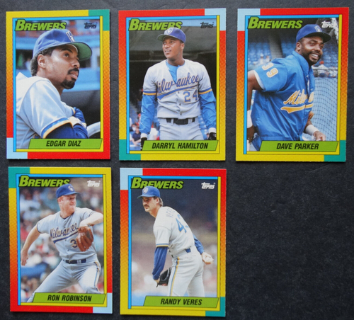 1990 Topps Traded Milwaukee Brewers Team Set of 5 Baseball Cards | eBay