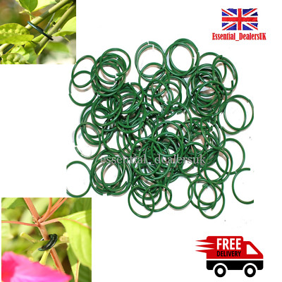 100 Garden rings Wire Plant Rings Plastic Coated Reusable Twisty DIY ...