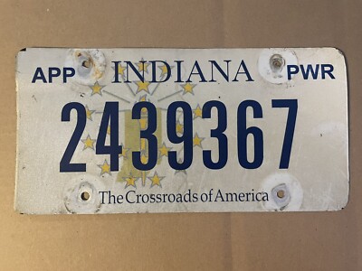 INDIANA LICENSE PLATE APPORTIONED THE CROSSROADS OF AMERICA 2439367 | eBay