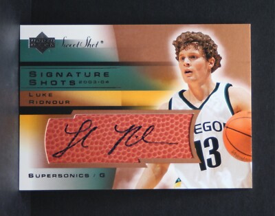 Luke Ridnour 2003-04 UPPER DECK SWEET SHOT SIGNATURE SHOT RC AUTOGRAPH ...