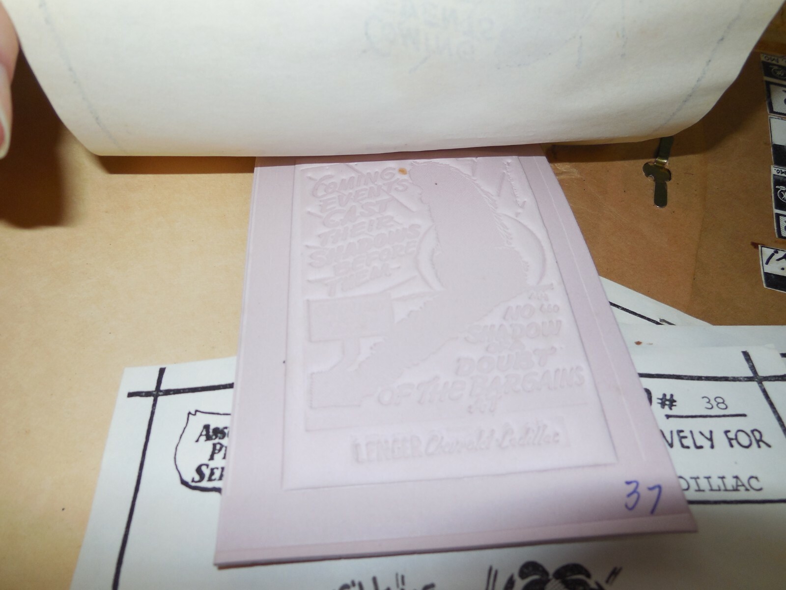 Lenger Chevrolet newspaper printing plates Campaign Lot of 50 Ok Cars ...