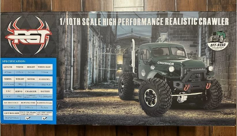 RST DODGE Power Wagon RC Crawler With Flip Up Body Shell and battery ...