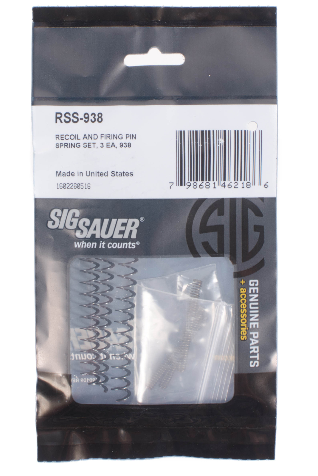 Sig Sauer P938 9mm Recoil Spring Set - RSS-938 | eBay