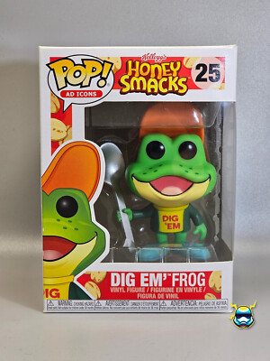 Funko Pop DIG EM' FROG #25 Kelloggs Honey Smacks Ad Icons Protector ...