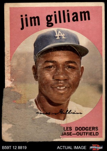 1959 Topps #306 Jim Gilliam Dodgers AUTHENTIC | eBay