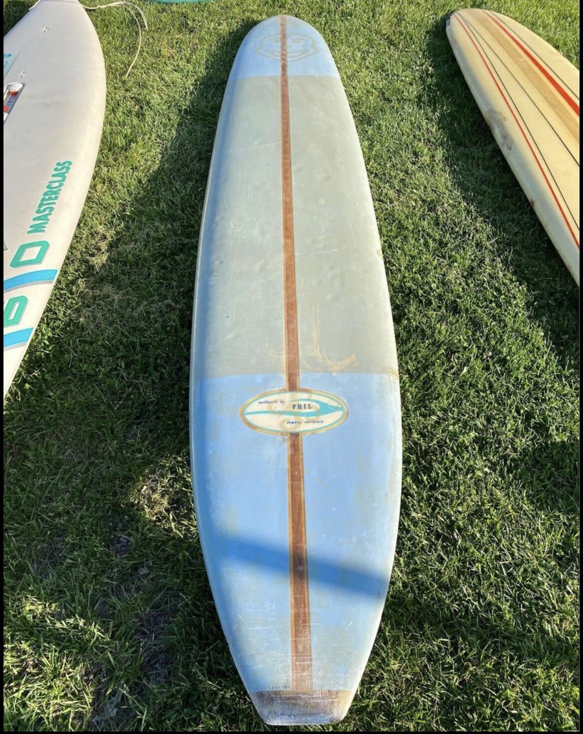 Vintage Blue Surfboard by Phil Sauers Surf Board Downey California ...