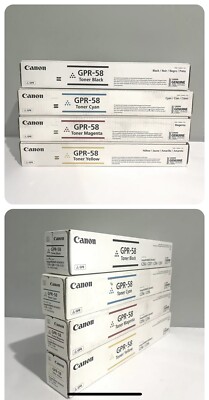 Canon GPR-58 Complete Toner Cartridge Set Black, Cyan, Magenta, Yellow ...