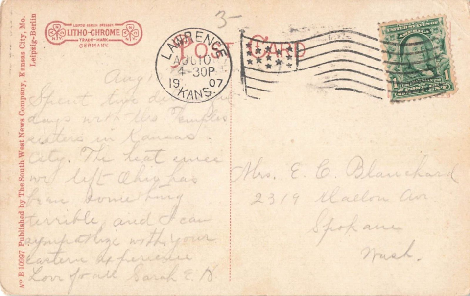 1907 Cliff Drive Kansas City Missouri KCMO MO Postcard | eBay