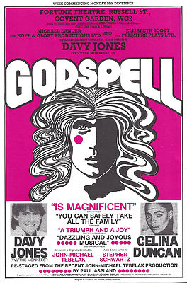 Davy Jones ("The Monkees") "GODSPELL" Stephen Schwartz 1985 London ...