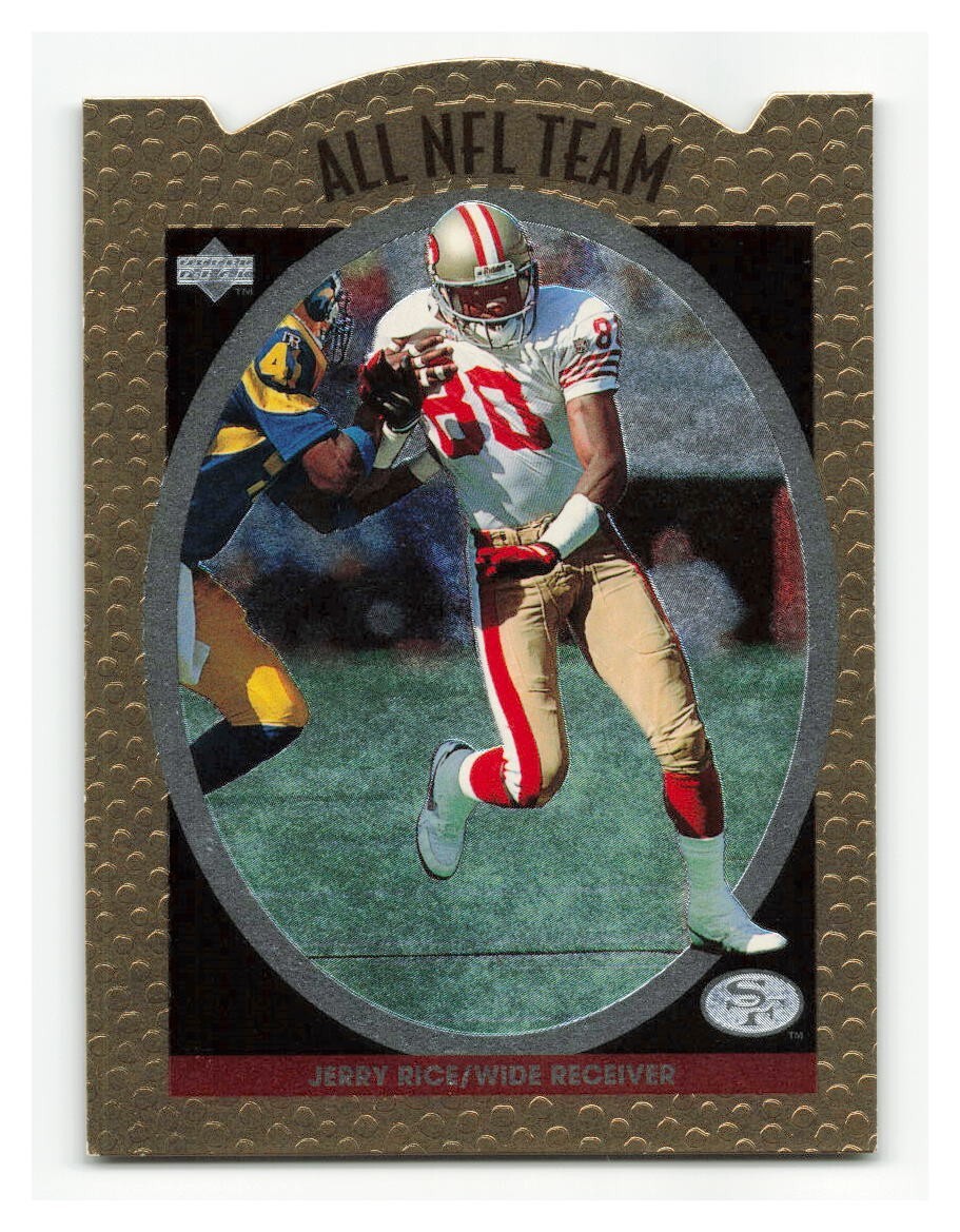 Jerry Rice 1996 Upper Deck All NFL Team Die Cut Gold Parallel SP #AN3 ...