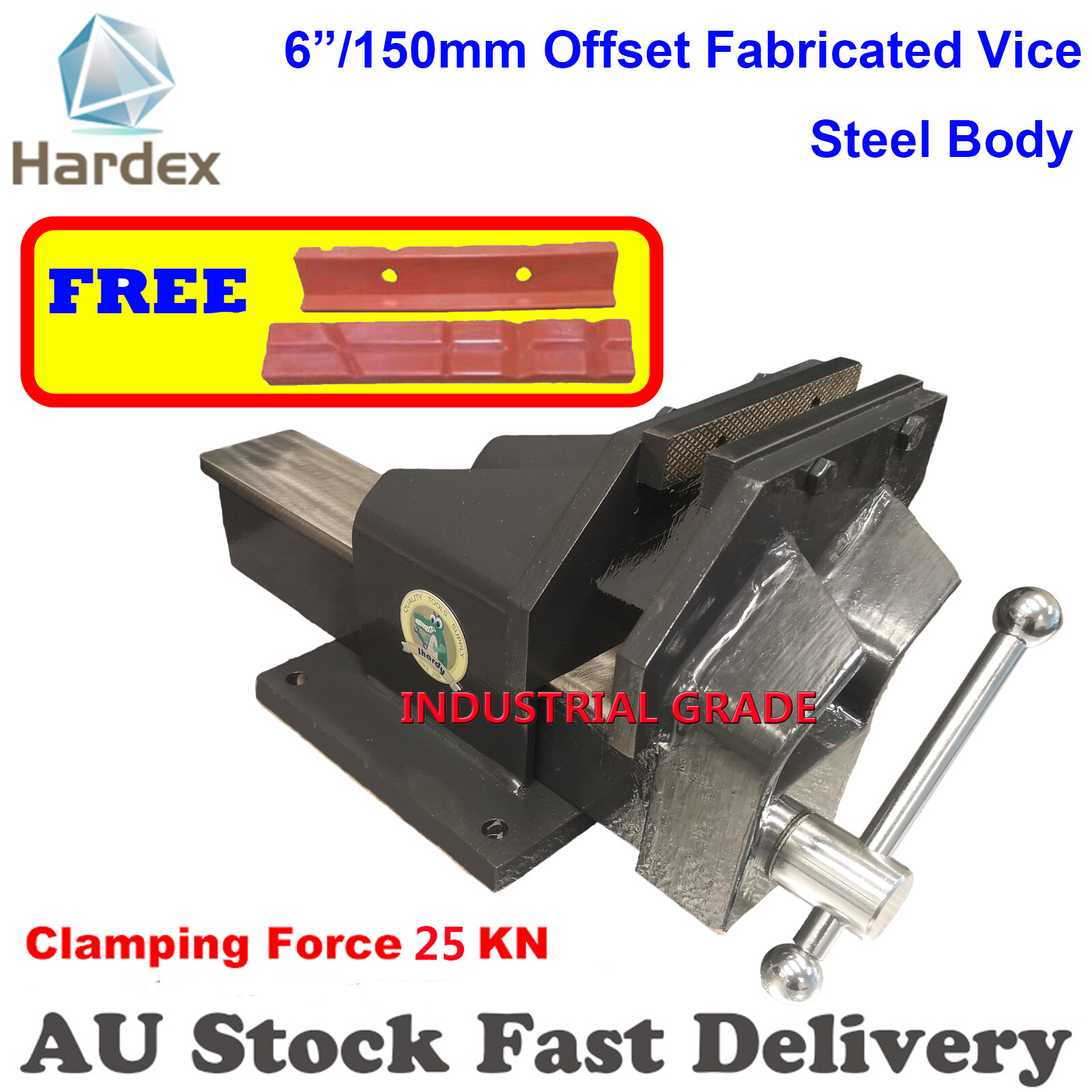 Heavy Duty 6"/150mm Offset fabricated Vise Full Steel Body Bench Vice ...