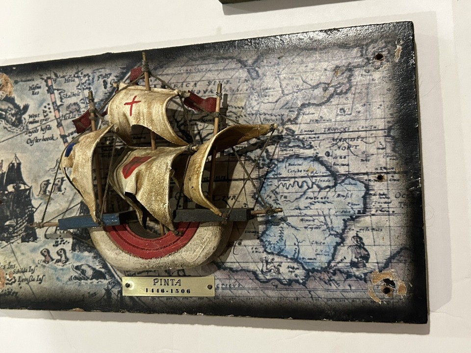 Vintage Nina Pinta Santa Maria Ships Wall 3D Sailing Ship Nautical ...