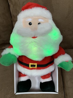 SANTA COLOR CHANGING PLUSH PLAYS CHIMES CHRISTMAS 18” SUPER CUTE!! | eBay