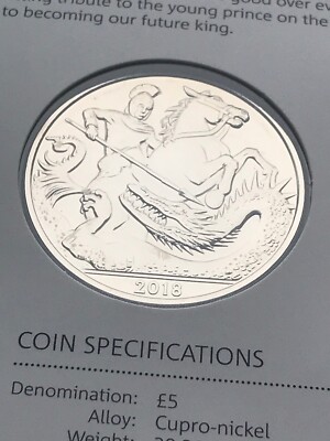 2018 PRINCE GEORGE 5TH BIRTHDAY 5 FIVE POUND COIN BRILLIANT ...