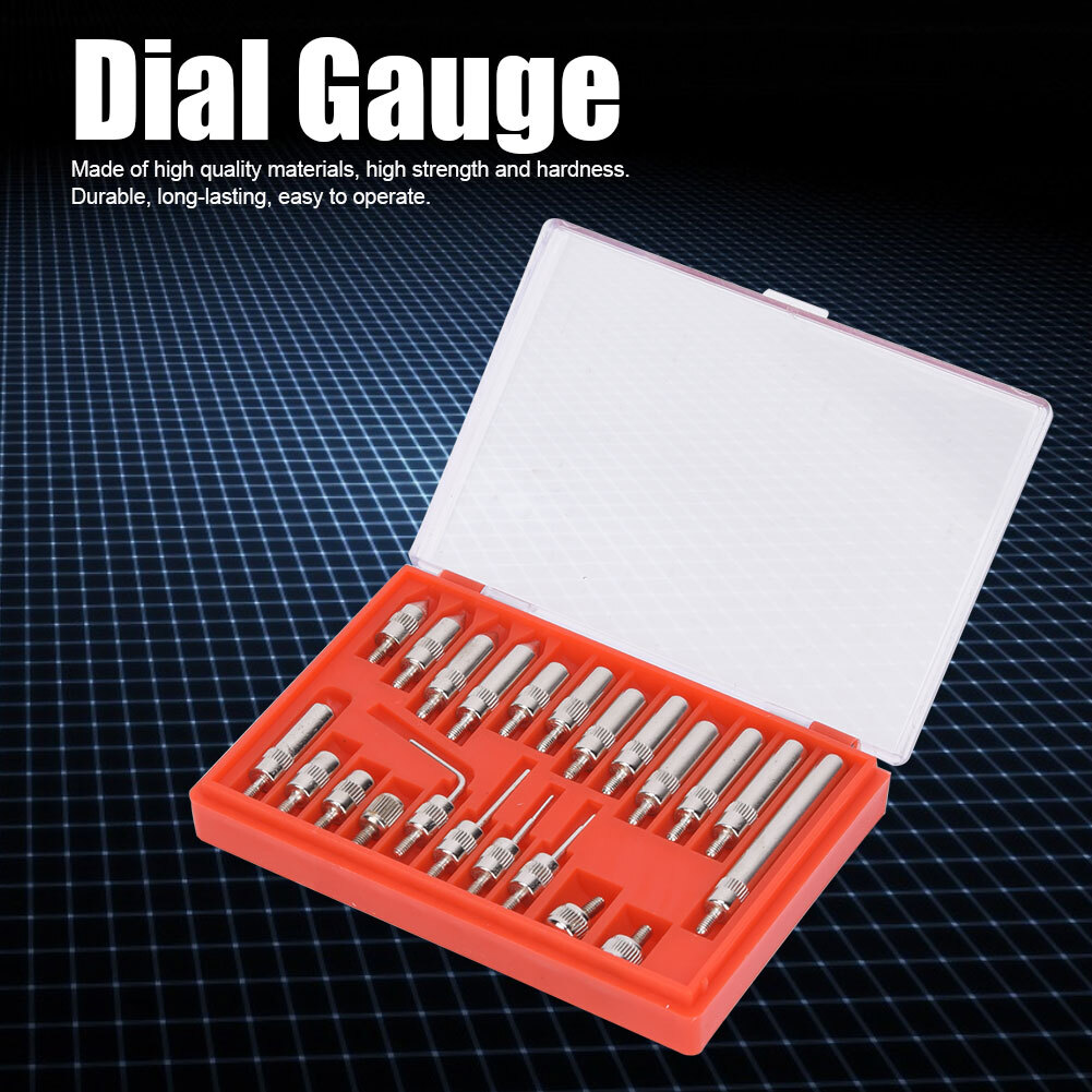 22 Pcs Pointed Tip Dial Gauge Indicator Measuring Point Tip Set With ...