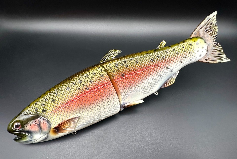 HINKLE TROUT CLONE CUSTOM PAINTED SWIMBAIT 11"- 9oz. PREMIUM GLIDEBAIT ...