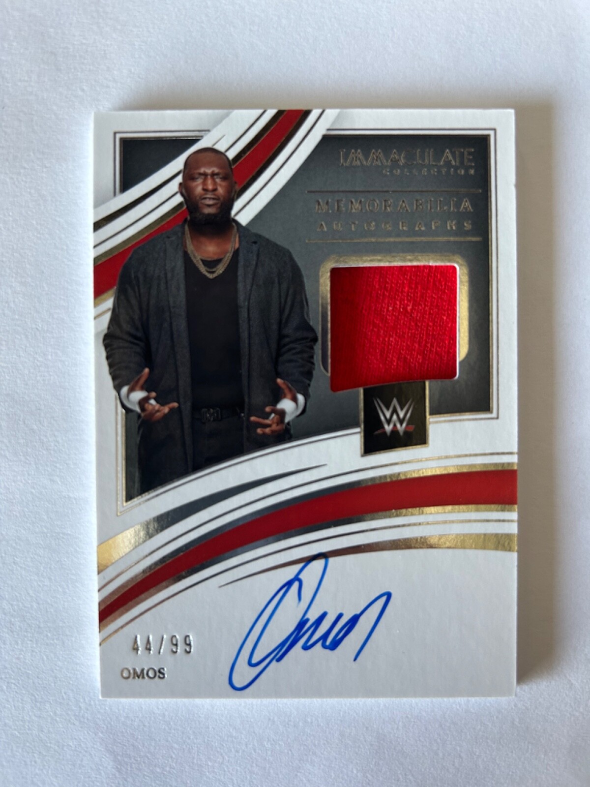 2022 WWE Immaculate Omos On Card Memorabilia Relic Autograph SP #44/99 ...
