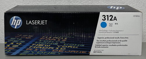 New Genuine HP 312A Cyan Toner Print Cartridge CF381A Sealed Box ...
