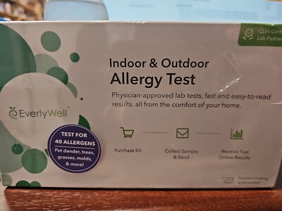EverlyWell Indoor/Outdoor Allergy Test - Lab Fee Included 851044008404 ...