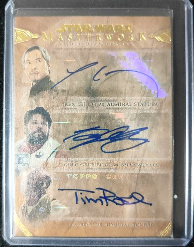 Star Wars Masterwork Auto Autograph /10 Ken Liu Greg Grunberg Tim Rose ...