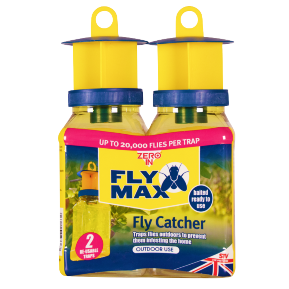 STV Fly Catcher Trap Twin Pack With Bait Zero In Potent Rescue Fly Trap ...