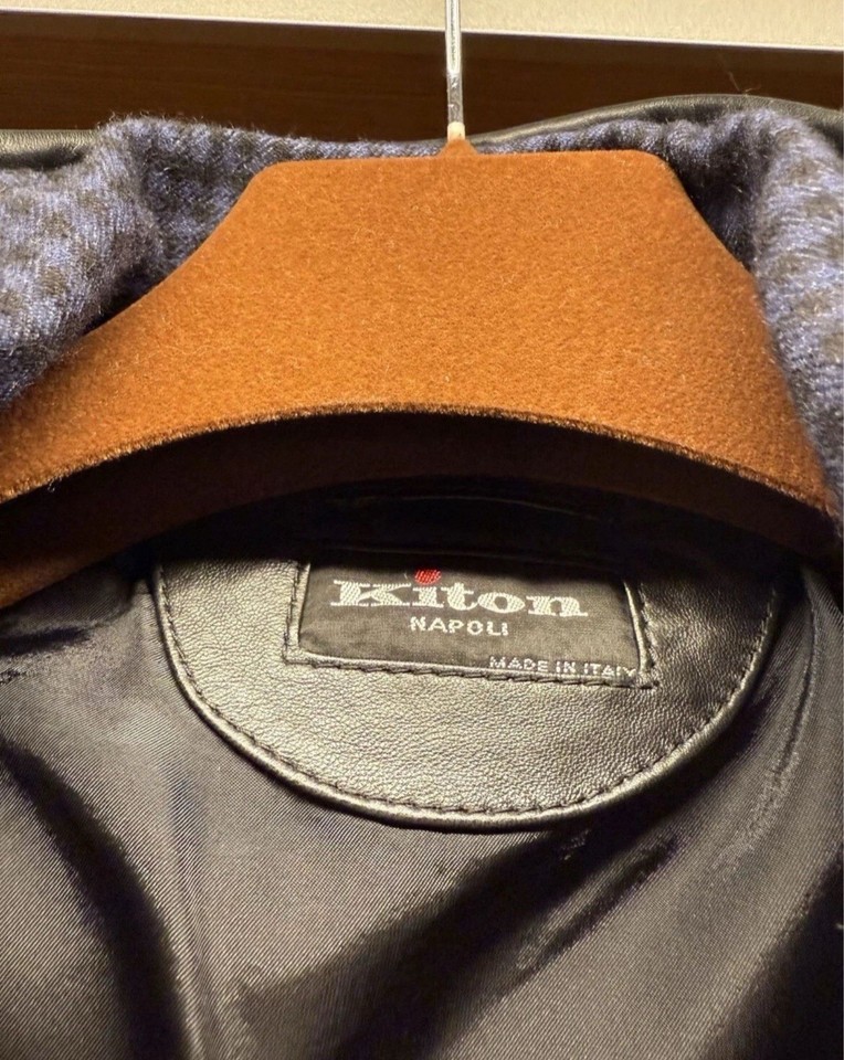 Kiton Leather Jacket Size 54 | eBay