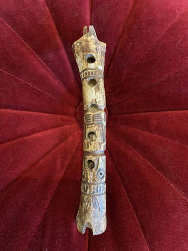 INCA BONE FLUTE PERU MACHU PICCHU COLLECTIBLE MUSICAL INSTRUMENT AZTEC ...