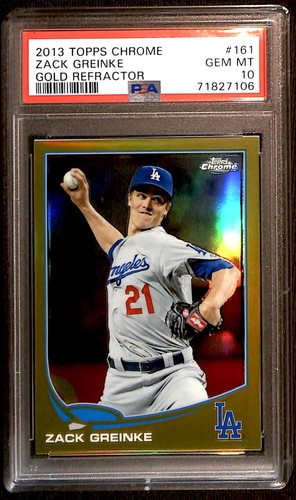 2013 Topps Chrome Gold Refractors 20/50 Zack Greinke #161 PSA 10 BG6 | eBay
