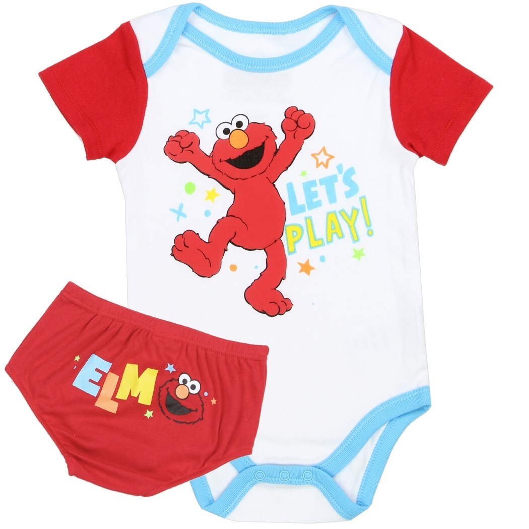 Baby Boy Elmo Clothing 0-3 mos, Sesame Street Elmo, Summer Baby Boy ...