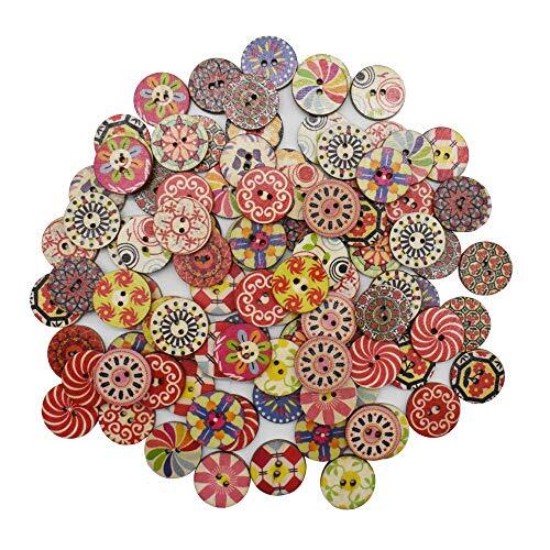200Pcs Mixed Wooden Buttons in Bulk Buttons for Crafts Button Vintage ...