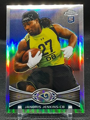 JANORIS JENKINS 2012 TOPPS CHROME REFRACTOR ROOKIE RAMS GIANTS SAINTS ...